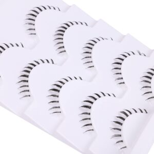 False Eyelashes Bottom Lashes Wispy Natural Mink Lashes Clear Band DIY Lashes Reusable Soft Handmade Lashes Pack