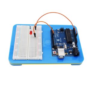 adeept acrylic arduino holder breadboard holder, 2 in 1 base plate case for arduino uno