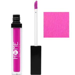 7v home beauty hot pink matte liquid lipstick, long lasting high pigmented non-stick waterproof pink lipstick (5ml, 210)