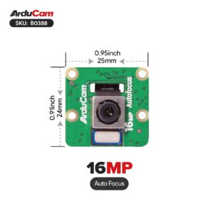 Arducam 16MP Autofocus Quad-Camera Kit for Raspberry Pi, 16MP IMX519 Autofocus Synchronized Pi Camera, Compatible with Nvidia Jetson Board