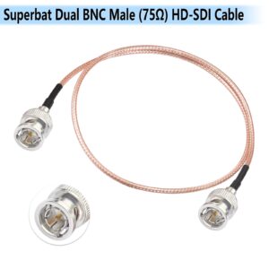 Superbat 3G SDI Cable BNC Cable 75 ohm 50cm for Cameras Monitor Vedio Recorder BMCC Video Equipment Supports HD-SDI 3G-SDI 4K 8K SDI Video Cable 2Pcs