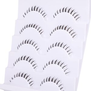 False Eyelashes Bottom Lashes Wispy Natural Mink Lashes Clear Band DIY Lashes Reusable Soft Handmade Lashes Pack