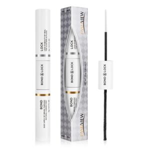 lashview lash bond and seal, cluster lash glue strong gentle comfortable lash adhesive for all day wear latex-free suitable for sensitive eyes eyelashes glue waterproof