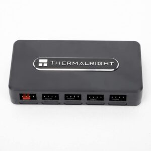 Thermalright ARGB Fan HUB Controller Support 8 Groups of Fans, 8-Port 3 Pin PC Fan Controller, 5V Fan Hub, Strong Paste+Magnetic Suction (Fan HUB×10)