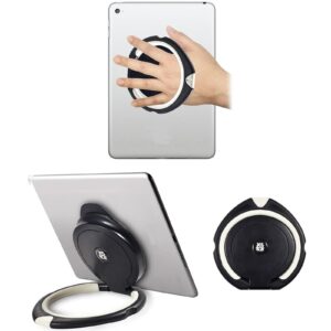 tablet stand adjustable universal tablet hand strap holder, 360 degrees handle grip compatible with ipad pro 9.7/10.5, air mini surface pro, samsung huawei tablet (white)