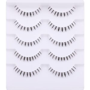 False Eyelashes Bottom Lashes Wispy Natural Mink Lashes Clear Band DIY Lashes Reusable Soft Handmade Lashes Pack