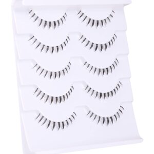 False Eyelashes Bottom Lashes Wispy Natural Mink Lashes Clear Band DIY Lashes Reusable Soft Handmade Lashes Pack