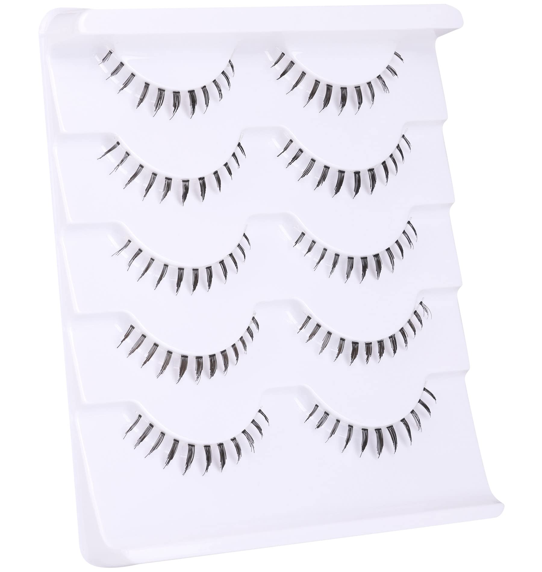 False Eyelashes Bottom Lashes Wispy Natural Mink Lashes Clear Band DIY Lashes Reusable Soft Handmade Lashes Pack