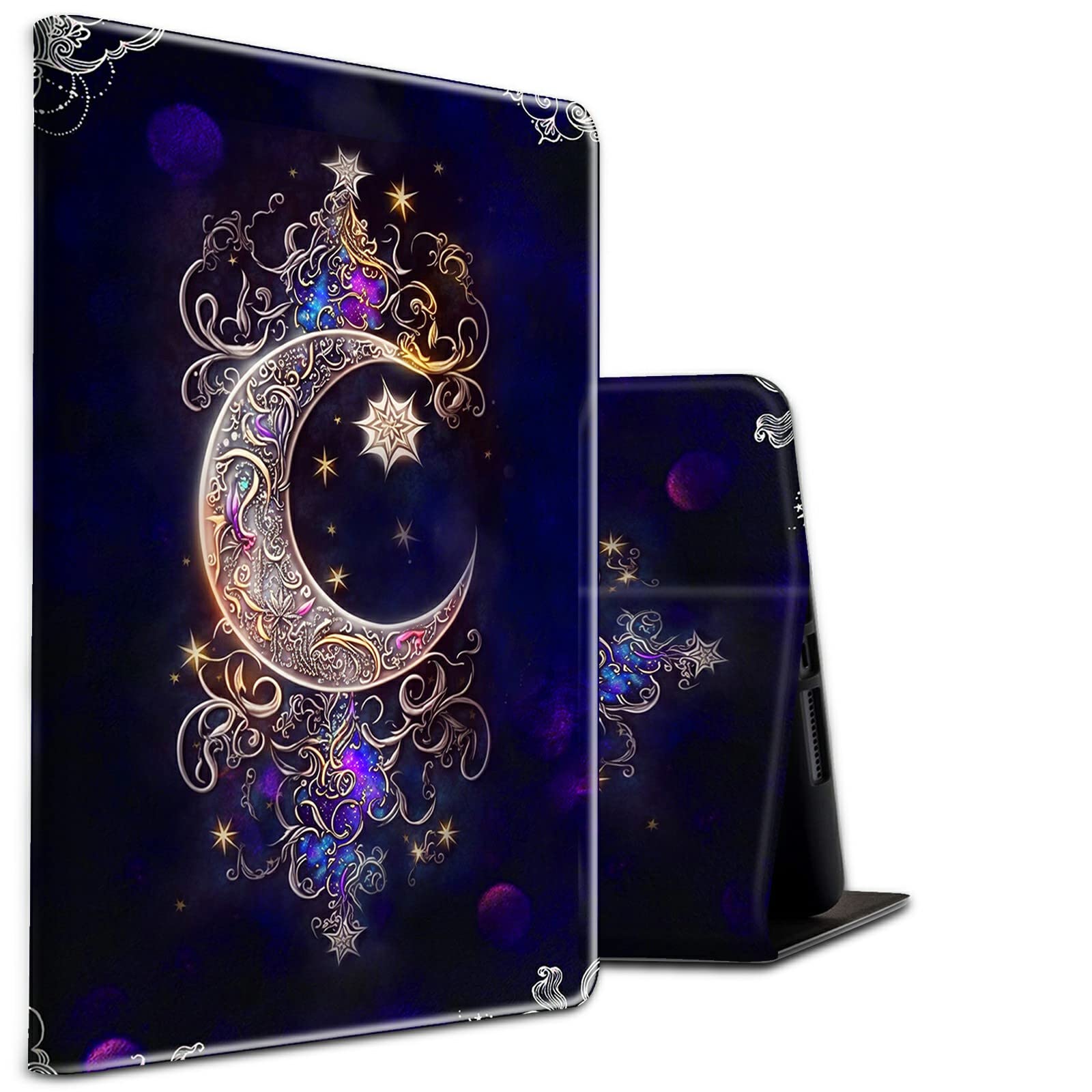 for Samsung Galaxy Tab A8 10.5 inch 2022 Model (SM-X200/X205/X207) Case,PU Leather Auto SleepWake Stand Cover with Adjustable Angle for Samsung Tablet-Moon Star Galaxy Floral