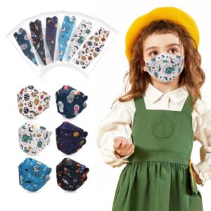 sooqoo kf94 mask,60 pack disposable printed face mask,individually wrapped (kid)