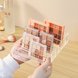 Clear Makeup Organizer, Ocira 7-Compartment Eyeshadow Palette Organizer BPA-Free Plastic For Countertop Vanity & Drawer