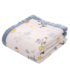 gihims baby muslin swaddle blankets - large cotton receiving blanket nursing cover, soft kids toddler blanket for boys & girls, lightweight, breathable baby crib blanket, 43.3x43.3