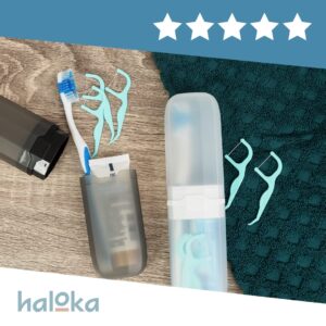 Toothbrush Case Large Travel Toothbrush Holder to Protect your Toothbrush on the Go Stylish Toothbrush Travel Case by Haloka