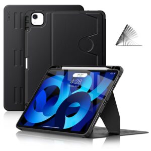 soke [luxury series] case for ipad air 5th generation 2022/ ipad air 4th generation 10.9 inch/ipad pro 11 inch(2020/2021) - [8 magnetic stand + auto sleep/wake + full body protective cover], black