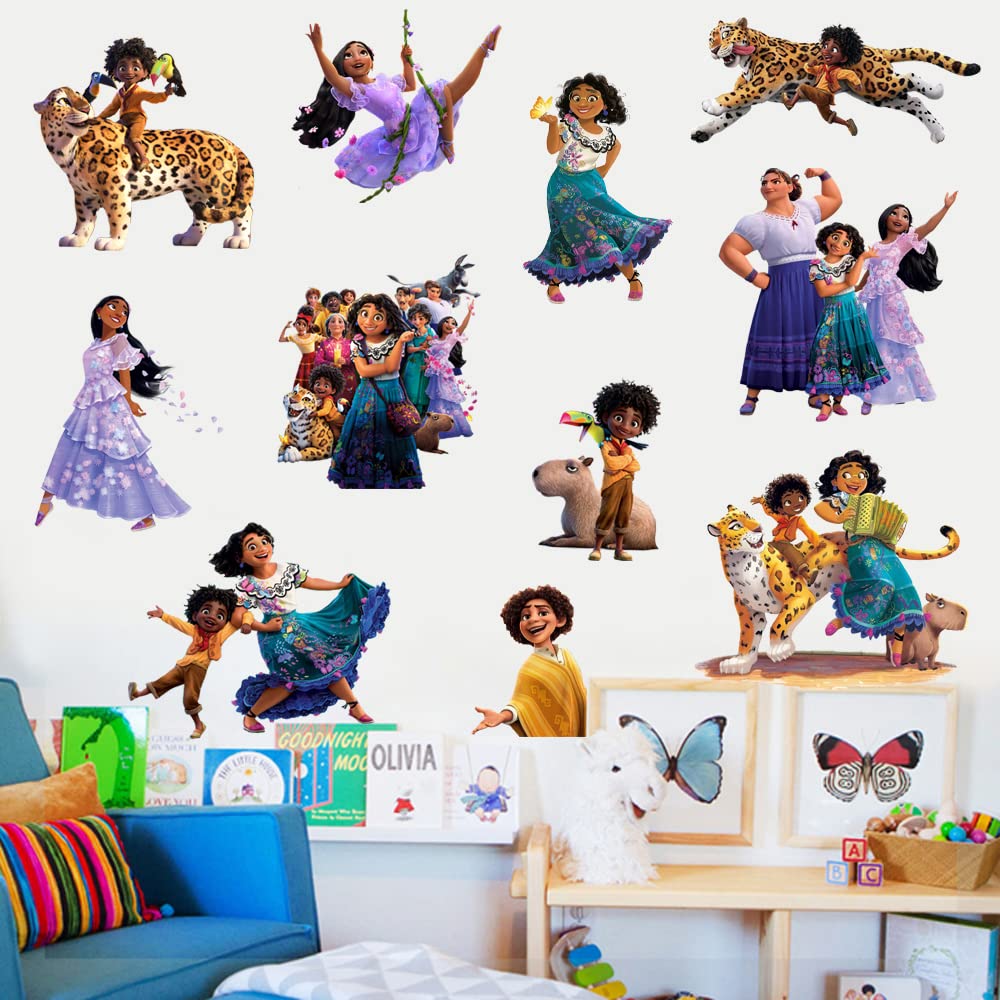 Ai Party Encanto Wall Sticker Children's Cartoon Bedroom Background Wall Decoration Self-Adhesive Wall Sticker PVC