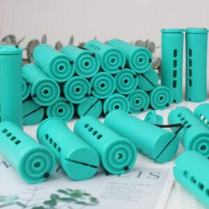 Large Perm Rods,40 pcs Green Color Perm Rods for Natural Hair Jumbo Cold Wave Rods for Long Short Hair Hair Roller Hair Curlers Hairstyle Hairdressing Tools