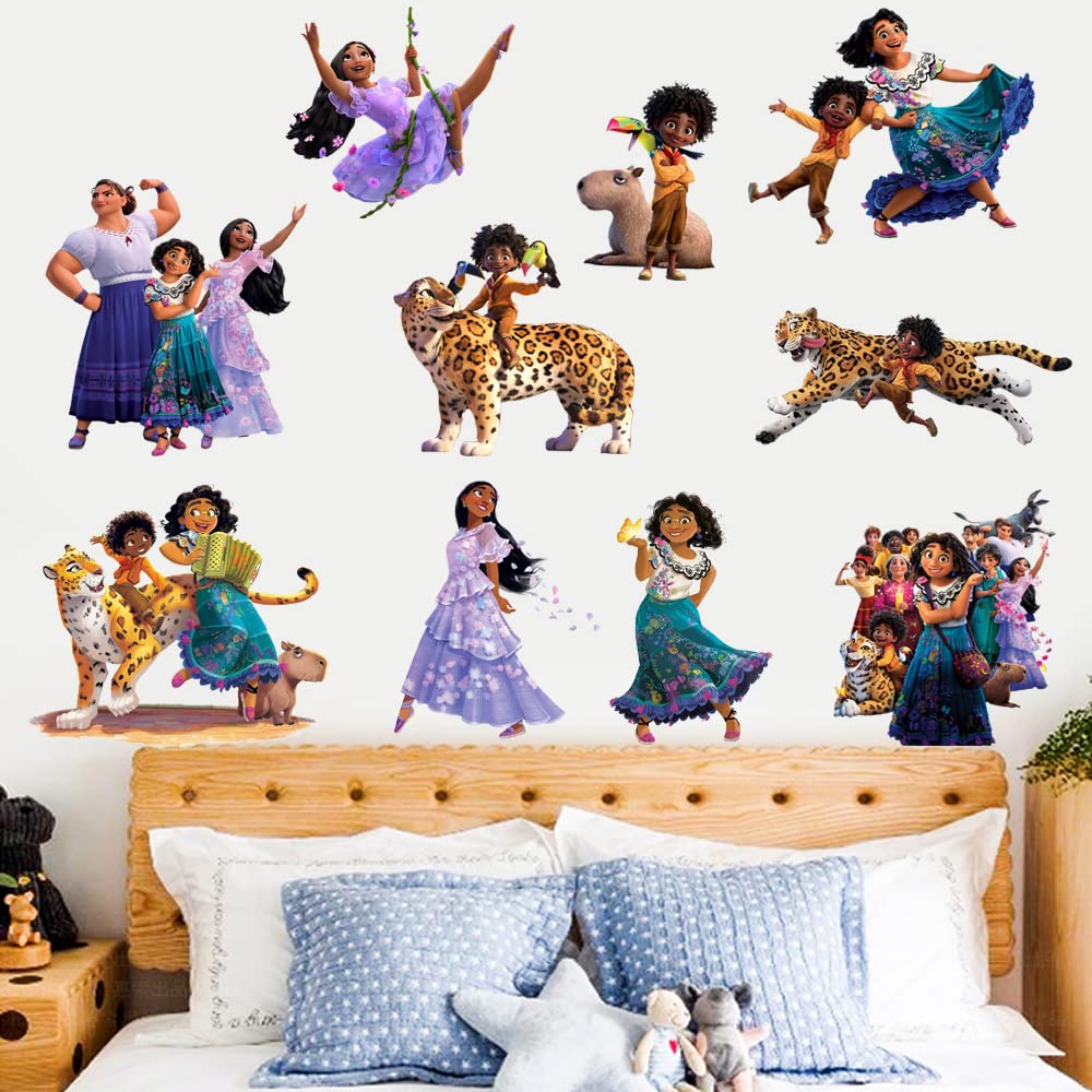 Ai Party Encanto Wall Sticker Children's Cartoon Bedroom Background Wall Decoration Self-Adhesive Wall Sticker PVC