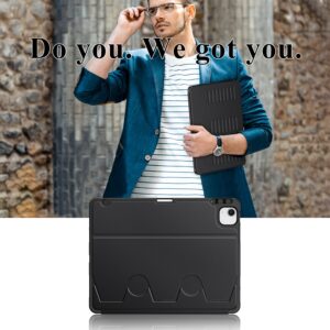 Soke [Luxury Series] Case for iPad Air 5th Generation 2022/ iPad Air 4th Generation 10.9 inch/iPad Pro 11 Inch(2020/2021) - [8 Magnetic Stand + Auto Sleep/Wake + Full Body Protective Cover], Black