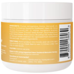 Honeyskin Belly Butter for Pregnant Women - Skin Repair & Deep Stretch Mark Removal - Massage Cream Hydro Boost Moisturizer with Shea Butter Oil - Pregnancy Stretch Mark Prevention & Treatment (4oz)