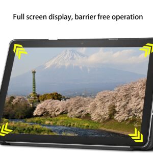 Case Compatible with for Amazon fire HD 10 2021 / HD 10 Plus Tablet Cases Auto Sleep Function Slim Light-Weight PU Leather Smart Tablet Shell Cover Foldable Stand Case Fit (Black)