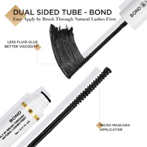 LASHVIEW Lash Bond and Seal, Cluster Lash Glue Strong Gentle Comfortable Lash Adhesive for All Day Wear Latex-Free Suitable for Sensitive Eyes Eyelashes Glue Waterproof