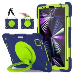 andnary new ipad pro 11 inch case 4th gen 2022/3rd gen 2021/2nd gen 2020/1st gen 2018 with pencil holder, ipad air case 5th/4th generation 10.9 inch 2022/2020 with 360° swivel foldable stand for kids