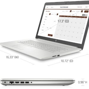 HP Newest Laptop, 17.3" HD+ Non-Touch Display, 11th Gen Intel Core i3-1115G4 Processor, 8GB RAM, 128GB PCIe SSD, Webcam, Bluetooth, HDMI, USB-A 3.0, RJ-45, Windows 11 Home, Silver