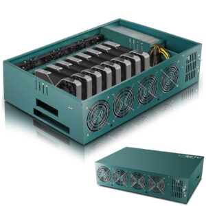 8gpu mining rig complete crypto miner with windows10,including 8gpu mining motherboard 2000w power supply,cpu,ssd,4g ram, 8 gpu mining case for etc/ltc/xhv/monero/ravencoin(without gpu)