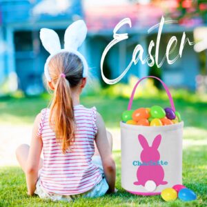 Personalized Easter Basket, Jocidea 1 Pack Customized Easter Baskets Personalized Easter Gifts for Kids Easter Basket Toys for Girls Easter Toys - Easter Basket Stuffers for Kids & Toddler - Pink