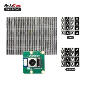 Arducam 16MP Autofocus Quad-Camera Kit for Raspberry Pi, 16MP IMX519 Autofocus Synchronized Pi Camera, Compatible with Nvidia Jetson Board