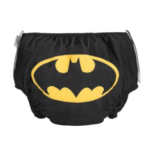 simple being adjustable snap reusable swim diaper, double gusset (dc batman 24 months)