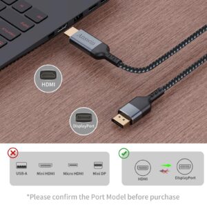 Answin HDMI to DisplayPort Cable, 4K HDMI to DisplayPort 6Ft HDMI in to DP Cable Connector Out for Xbox One/360/NS/PS4/PS5/Mac Mini, PC to Monitor…