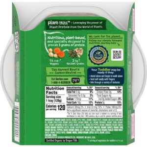 Gerber Organic for Toddler Plant-Tastic Harvest Bowl, Mediterranean Style Medley with Veggies & Ancient Grains in Sauce, Organic & Non GMO Toddler Food, 4.5 OZ (Pack of 4)