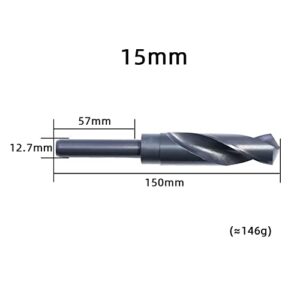 Rummyluck HSS Twist Drill Bits for Stainless Steel/Iron/Copper/Aluminium/Plastic/Wood, 15mm Metal Spiral Drill Bit Carbide Hole Opener Drilling Tool