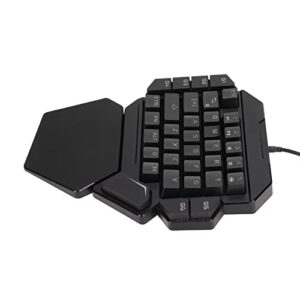 one handed keyboard, one handed gaming keyboard plug and play programmable keys rgb backlit ergonomic design for home for dorm for game