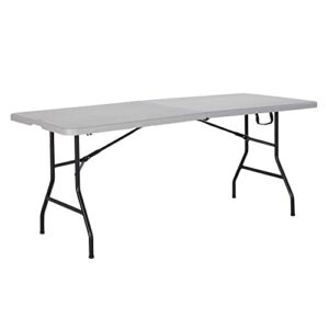 peakform centerfold 6-foot folding table, gray