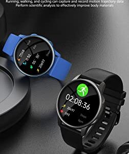 Holiday AMOLED Smartwatch, 1.3" HD Screen Activity Tracker for Fitness and Health with 14 Sports Modes, 3 ATM Waterproof, Monitor SpO2, Heart Rate, Sleep, Stress for Men and Women for Android iOS