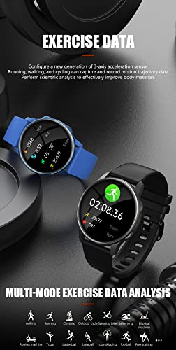 Holiday AMOLED Smartwatch, 1.3" HD Screen Activity Tracker for Fitness and Health with 14 Sports Modes, 3 ATM Waterproof, Monitor SpO2, Heart Rate, Sleep, Stress for Men and Women for Android iOS