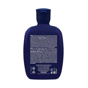 ALFAPARF MILANO Semi Di Lino Anti Orange Blue Shampoo for Brown, Chestnut & Dark Hair - Sulfate Free Brunette Shampoo for Orange Hair - Removes Brass & Unwanted Hair Tones (8.45oz / 250ml)