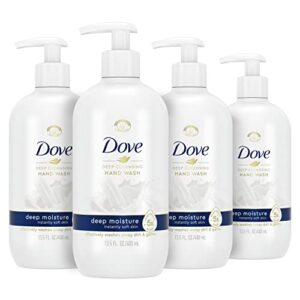 dove deep moisture hand wash for clean and softer hands cleanser that washes away dirt 13.5 oz 4 count