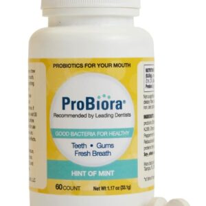 ProBiora Oral-Care Chewable Probiotic Tablets | Probiotic Supplement for Women & Men | Healthier Teeth & Gums | Fresher Breath | Whiter Teeth | 60 Count | Mint