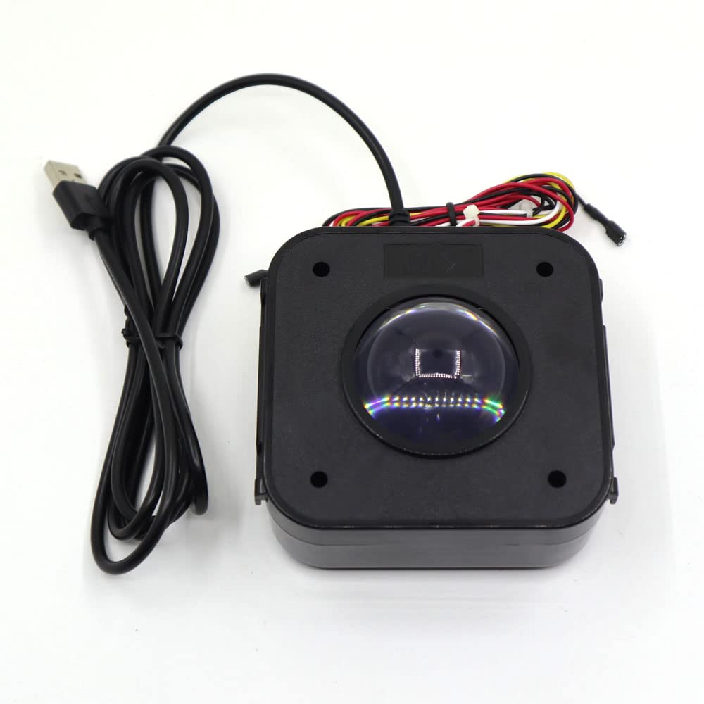 USB Arcade Game Trackball Mouse Illuminated LED Round 4.5cm USB Connector Screws