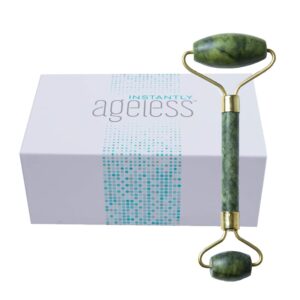 instantly ageless facelift in a box - instant eye bag remover puffiness -1 box of 25 vials with free quest skincare jade roller for face- instant under eye bags remover - instant wrinkle remover