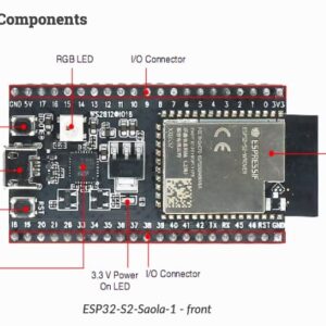 Stemedu ESP32-S2-Saola-1 Microcontroller Processor Module 4MB Flash + 2MB PSRAM ESP32-S2-WROVER WiFi Development Board for Ardunio IDE