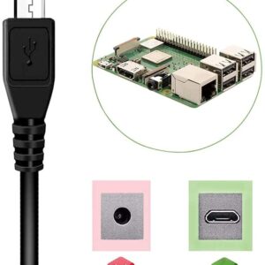 5V 2.5A Raspberry Pi 3 Pi3 B+ Power Supply Adapter AC with Power On/Off Switch (3.3ft Cord)