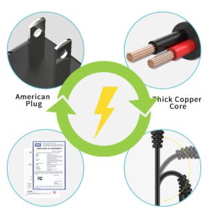 6V 2A [6 Volts 2 Amps] Adapter Power Supply AC to DC Plug 5.5 x 2.1mm & 2.5mm for 6volt 100mA 300mA 500mA 600mA 800mA 900mA 1000mA 1500mA 2000mA Equipment, Extra Long 3.3ft Cord