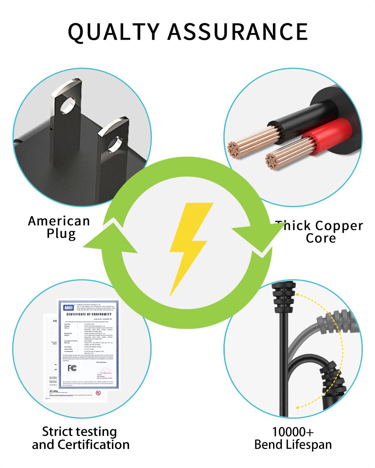 6V 2A [6 Volts 2 Amps] Adapter Power Supply AC to DC Plug 5.5 x 2.1mm & 2.5mm for 6volt 100mA 300mA 500mA 600mA 800mA 900mA 1000mA 1500mA 2000mA Equipment, Extra Long 3.3ft Cord