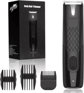 groin hair trimmer for men,electric ball trimmer/shaver with led light,replaceable ceramic blade heads,px7 waterproof grooming kit,1.5hours runtime