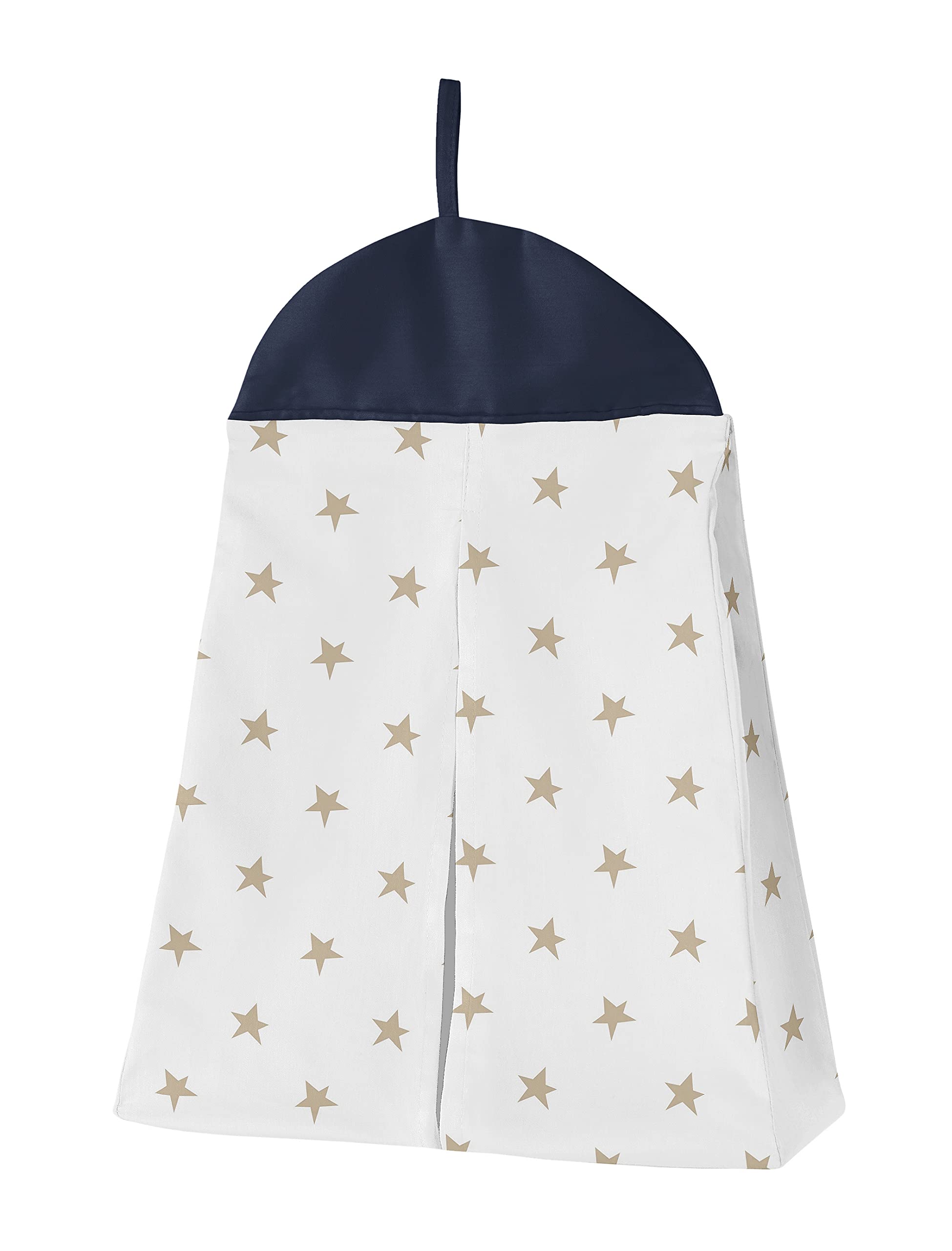 Sweet Jojo Designs Star and Moon Baby Boy or Girl Nursery Crib Bedding Set - 4 pieces - Navy Blue, Gold, and Grey Celestial Sky Stars Gender Neutral Unisex