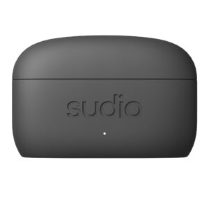 Sudio E2 Wireless Earbuds with Bluetooth 5.2, Hybrid ANC, Vivid Voice Microphone System, Spatial Sound by Dirac Virtuo, 30h Playtime, Quick Charge, IPX4 Splash Proof (Black)